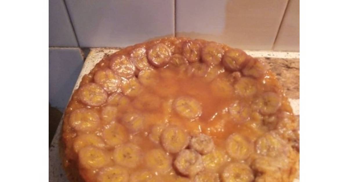 Torta invertida de banana Receta de Cecilia Virlee- Cookpad