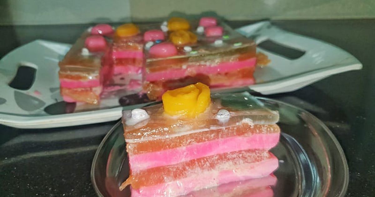Mango Jelly Cake Recipe by Priya Baharani - Cookpad