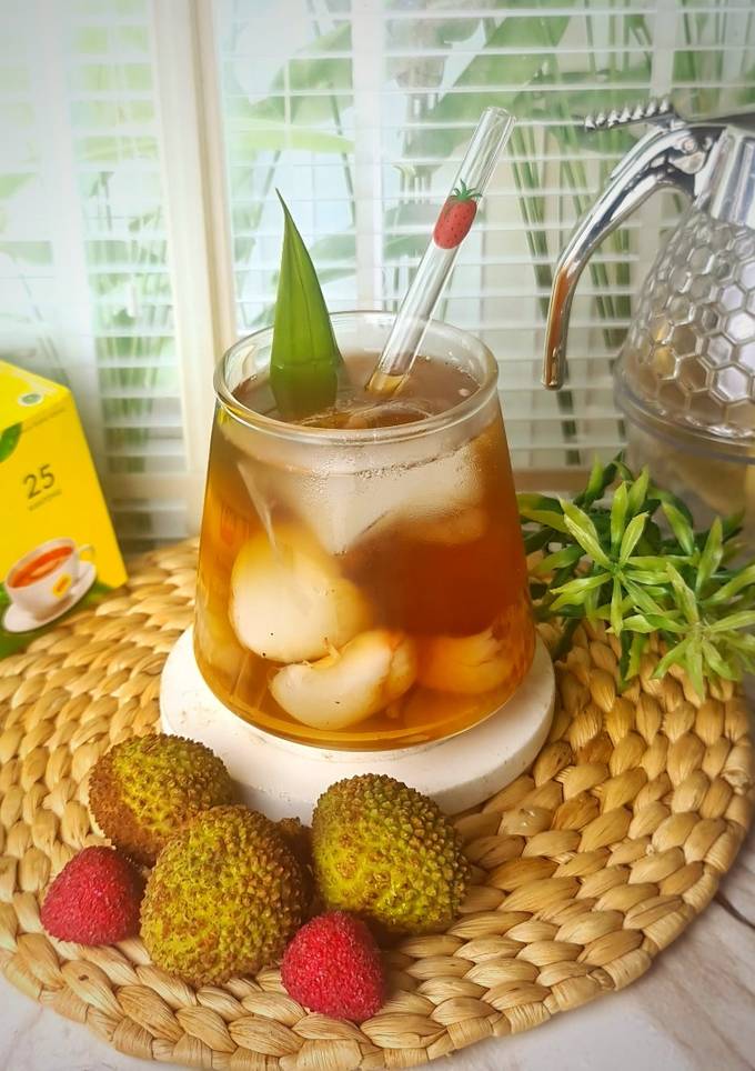 Resep Ice Lychee Tea (Es teh leci) oleh Rence - Cookpad