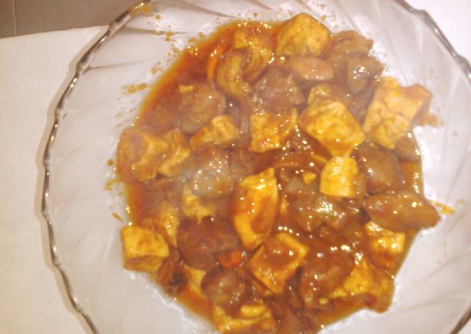 Resep 55. Krengseng rempelo ati tahu oleh Novia's Kitchen - Cookpad