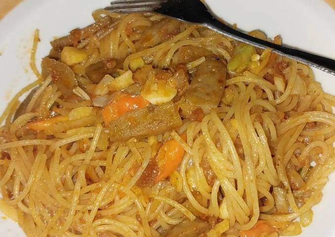 Resep Spaghetti Pasta Pimple Mudah Enak Aini'Cooking oleh Imroah ...