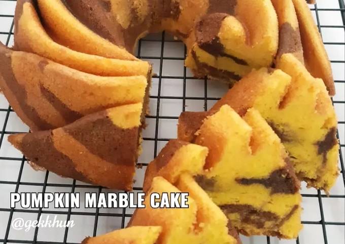 Resep Pumpkin Marble Cake (Bolu Marmer Labu Kuning) oleh Gek Khun (GK ...