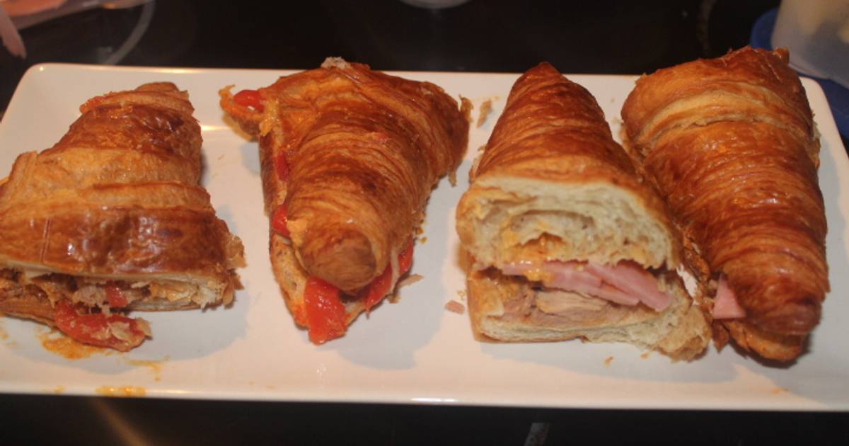 Cruasanes con atún y jamón cocido Receta de jorbasmar- Cookpad