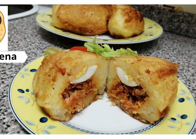 PAPA RELLENA / Patata / receta peruana a mi estilo🥔😋👌 Receta de Rocío ...