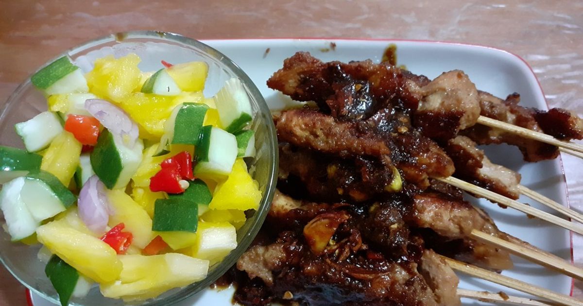Resep Sate Ayam Saos Kacang Kecap Dan Acar oleh Beritahati Surbakti ...