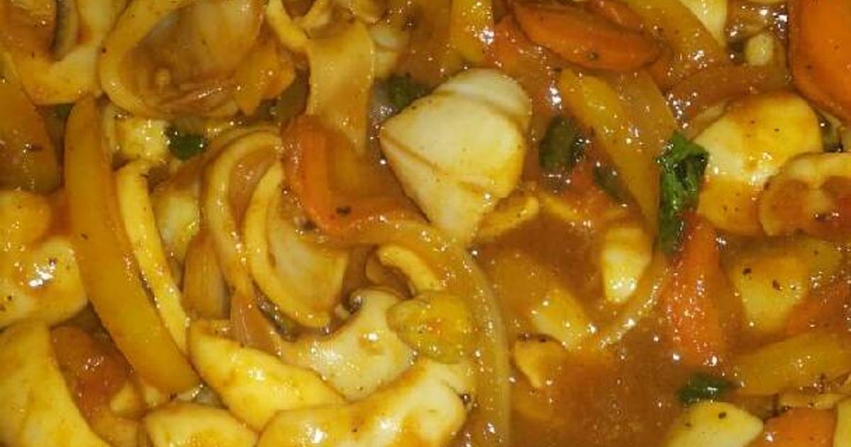 Calamar guisado Receta de Elliott- Cookpad