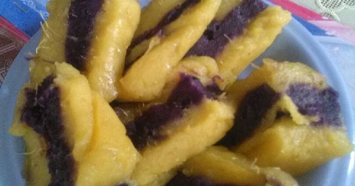 Resep lapis ubi simple mudah tanpa pewarna rumahan enak dan mudah - Cookpad