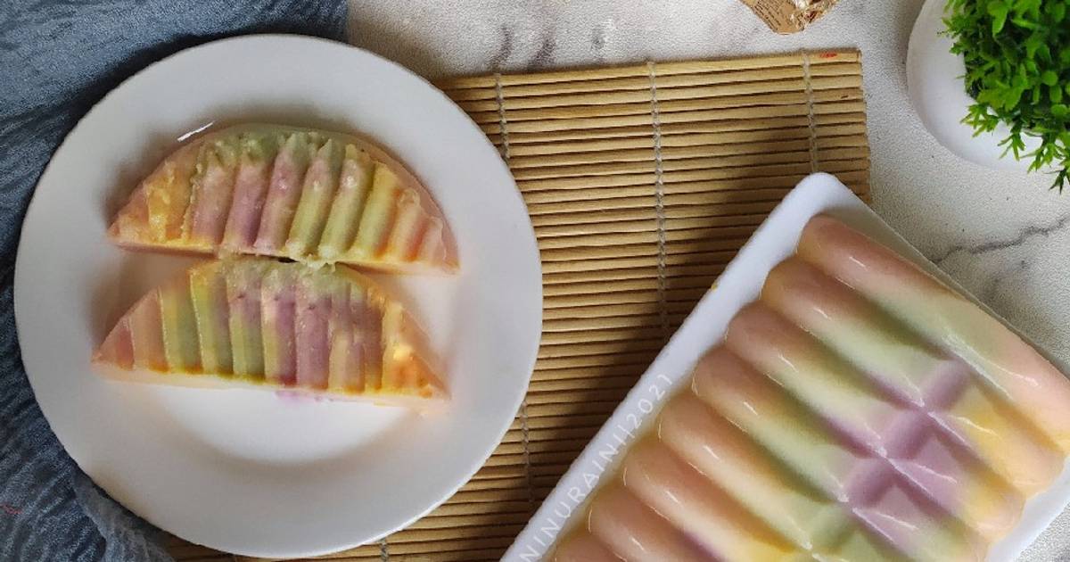 Resep Puding Roti Rainbow oleh Reni Nuraini - Cookpad