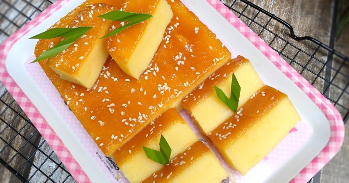 Resep Bingka Singkong (Cassava Cake) Karamel Kukus oleh Mama Rofif ...
