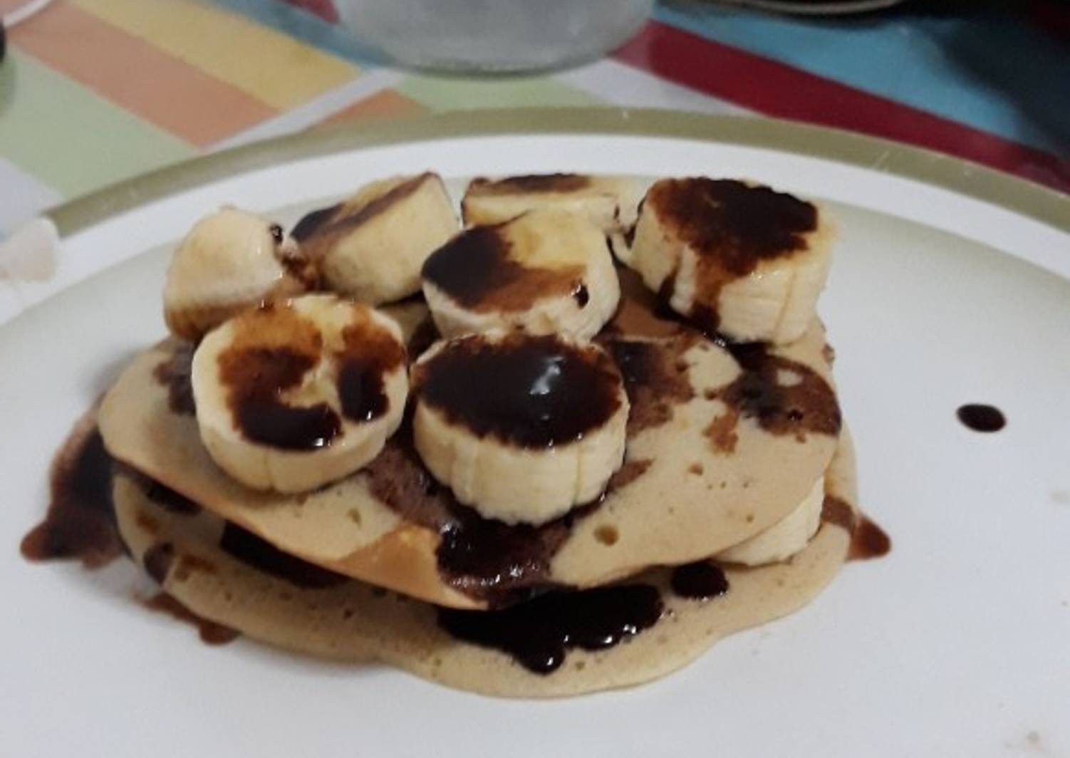 Panqueques fit de banana y chocolate Receta de mika_lince- Cookpad