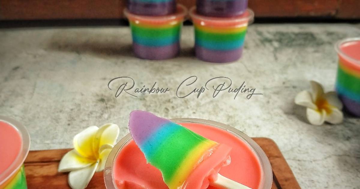 89 resep aneka puding cup rainbow enak dan mudah - Cookpad