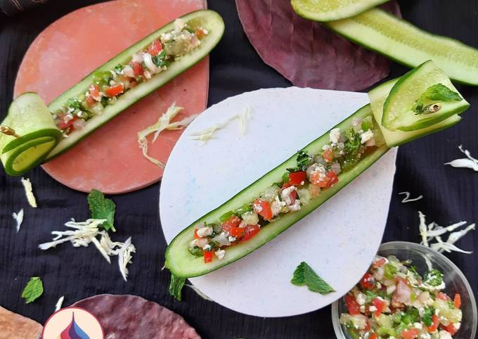 Cucumber Boats Recipe by Deepa Rupani - Cookpad