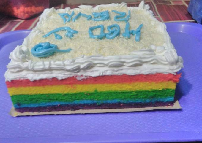 Resep Rainbow Cake oleh Ganis Ekaa W - Cookpad