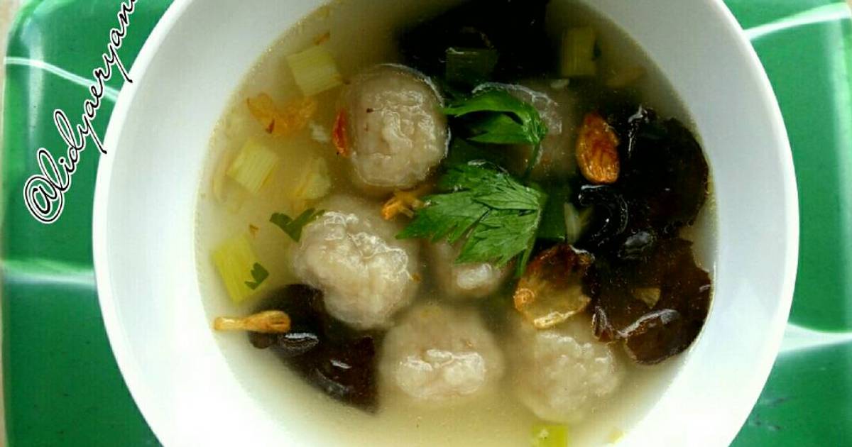 Resep Bakso kuah jamur oleh Lidya Eryana - Cookpad