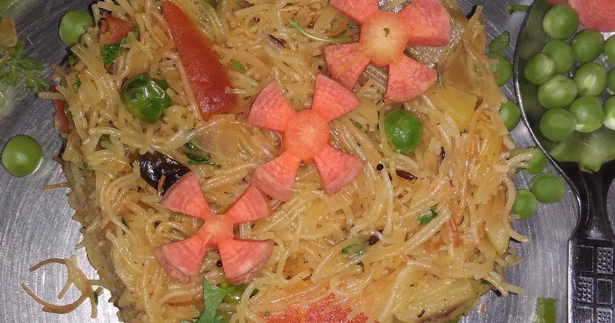 Vegetable Vermicelli Pulav/ Vegetable Shavige Bath Recipe by Shaila ...