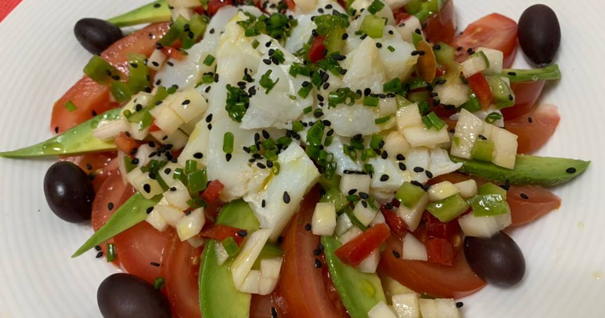 Esqueixada de bacalao con aguacate Receta de Riberillacocinilla- Cookpad