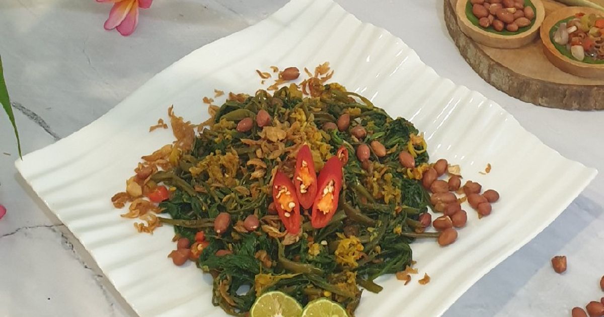 Resep 111. Pelecing Kangkung Siram Kuah Ayam Betutu oleh Ibu Endah ...