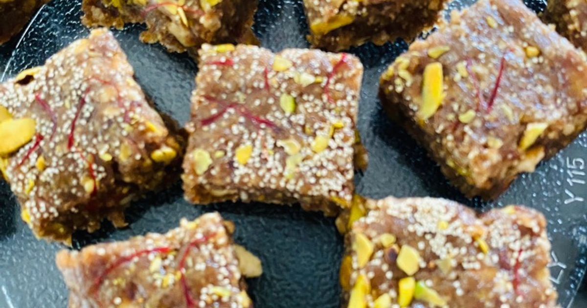 Dates And Oats Barfi Recipe by Rekha Bapodra - Cookpad