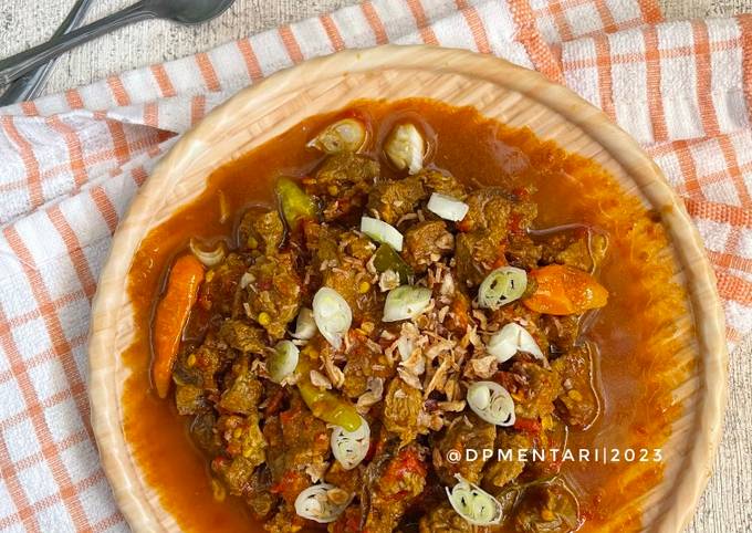 Resep Oseng Mercon Daging Sapi + Tetelan oleh dpmentari - Cookpad