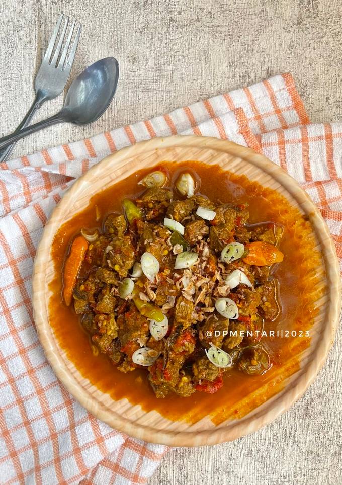 Resep Oseng Mercon Daging Sapi + Tetelan oleh dpmentari - Cookpad