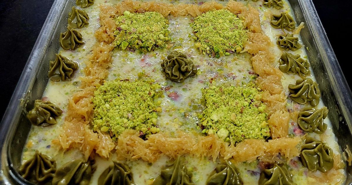 Kunafa Pistachio Pudding Recipe by subha suresh - Cookpad