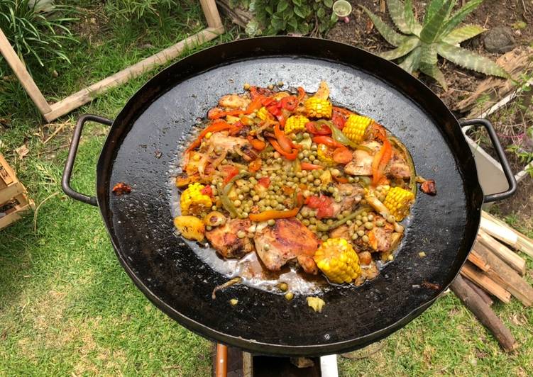 Pollo al disco. “Fácil y rápido “ Receta de Alejandro Valle- Cookpad