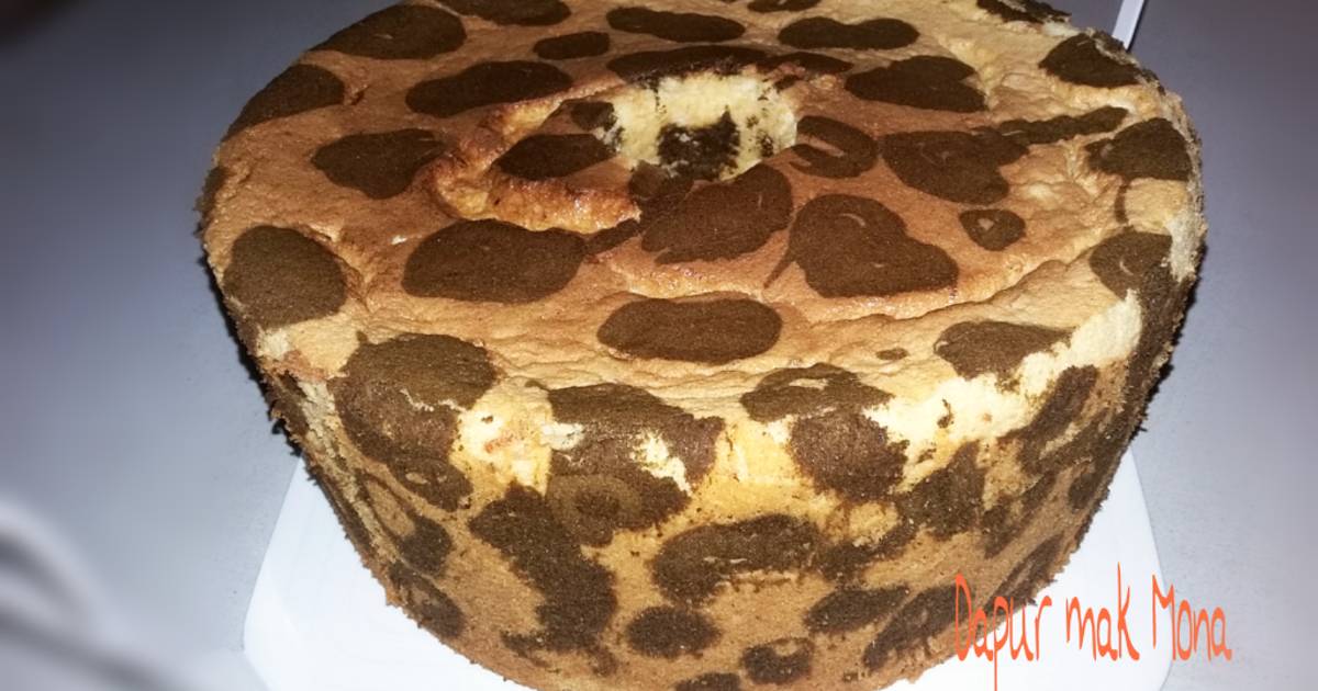 Resep Leopard chifon cake oleh Dapur Mak Mona - Cookpad