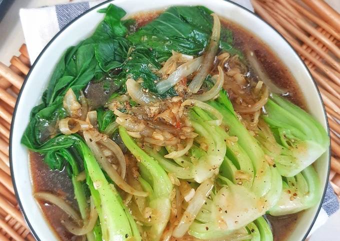 Resep Pakcoy Saus Tiram oleh Mommy Nawla#Jeehan - Cookpad