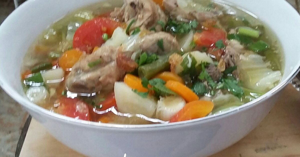 Resep chicken soup sayur rumahan enak dan mudah - Cookpad
