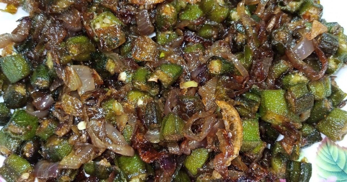 Indian Onion Okra Fry Recipe by Surhaan Tahir Wafai - Cookpad