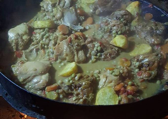 Pollo al disco Receta de Juanpedro- Cookpad