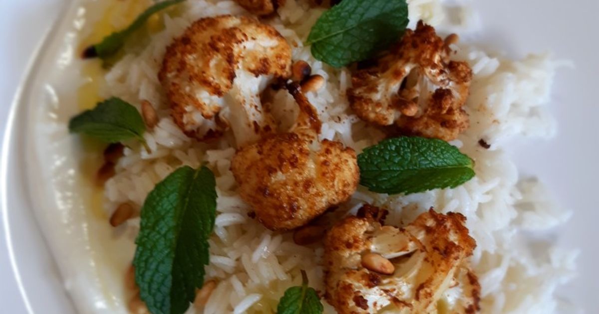 Ψητό κουνουπίδι με ρύζι Basmati και σως λεμονιού!! Συνταγή από τον/την ...