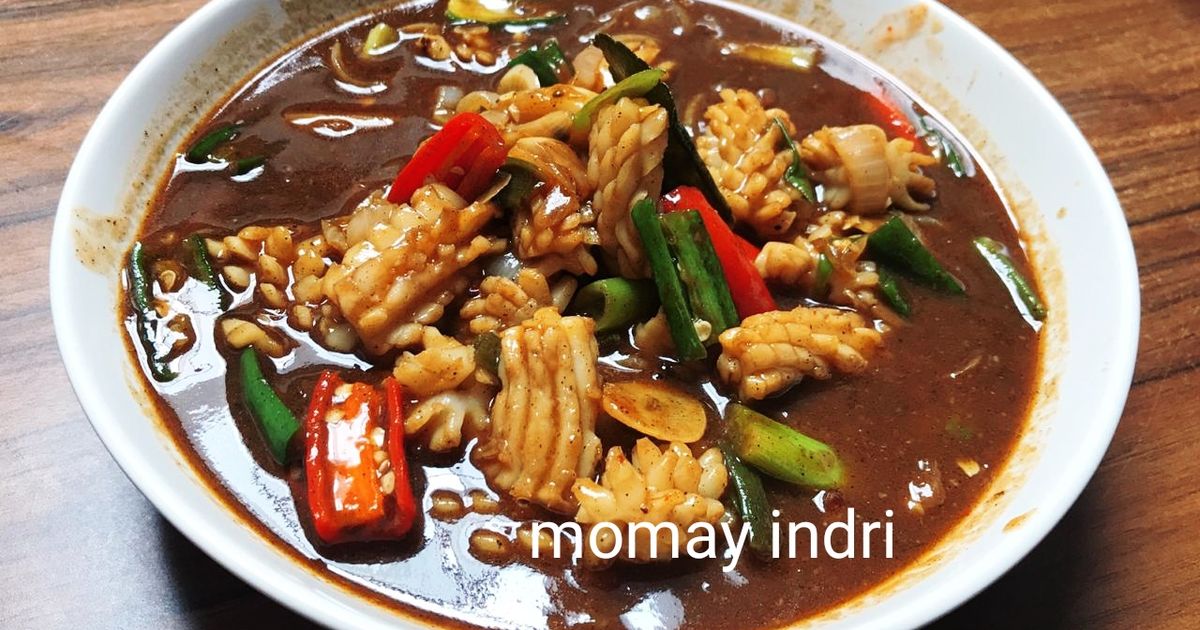 Resep Cumi Flower Saus Lada Hitam oleh momay indri - Cookpad