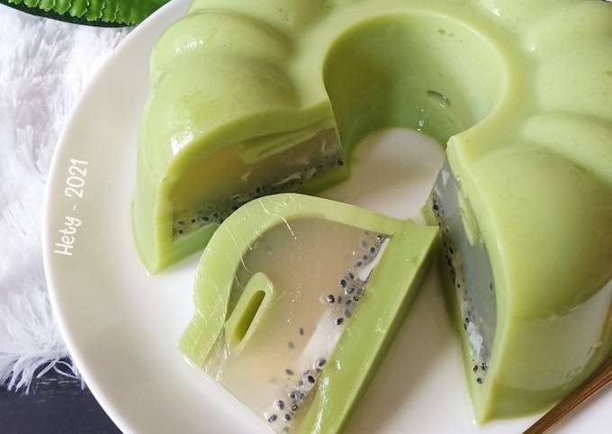 Resep Puding pandan Kelapa Muda oleh Hety Priscilla - Cookpad