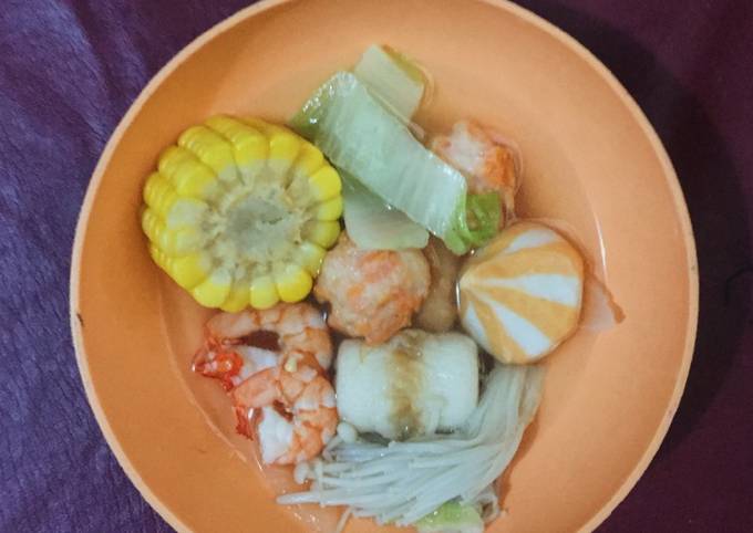 Resep Steamboat kuah udang simpel oleh Puspita Wati - Cookpad