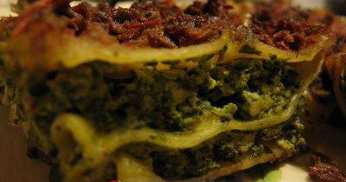 Vegan λαζάνια με σπανάκι και μανιτάρια Συνταγή από τον/την foxy vegan ...