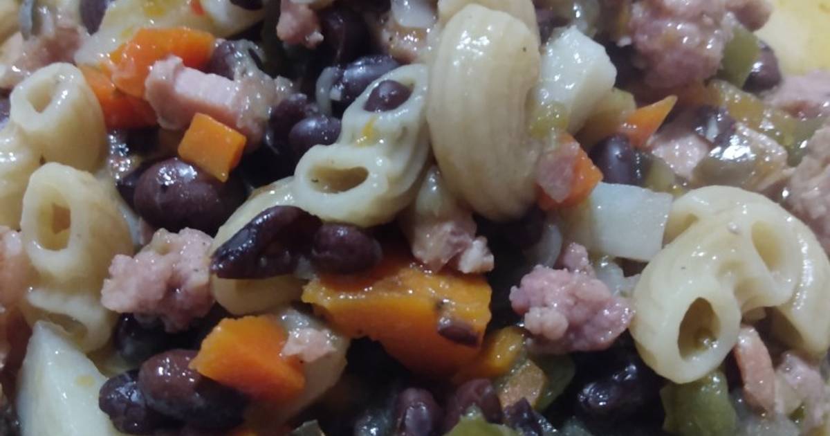 Guiso de fideos con poroto - 54 recetas caseras- Cookpad