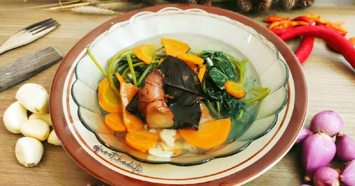 Resep Sayur bening daun ketela rambat oleh Firsta - Cookpad