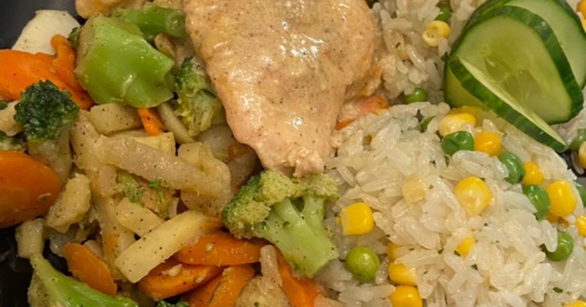 Mézes Mustáros Csirkemell Rizibizi és Párolt Zöldséggel ;) | Marcsi P ...