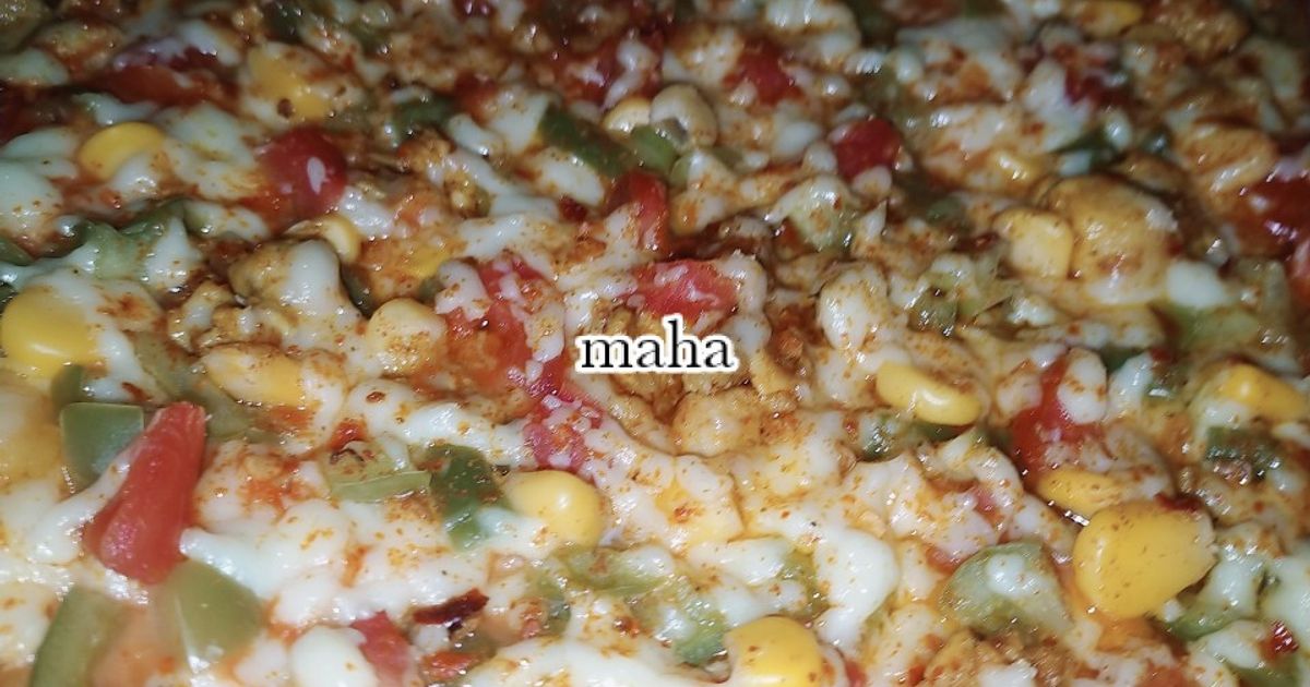Three Spice Pan Pizza Recipe by Maha Noor - Cookpad