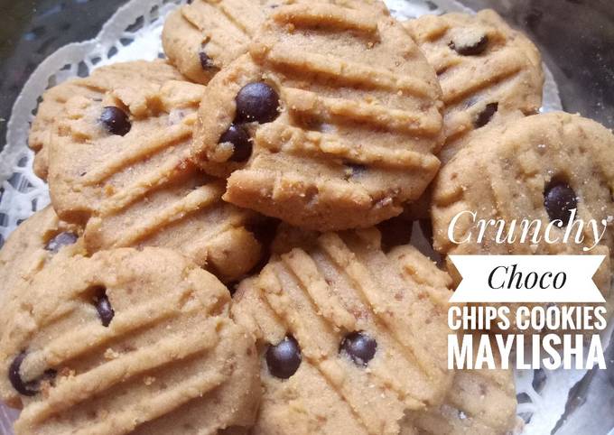 Resep Crunchy Choco Chips Cookies oleh Maylisha - Cookpad