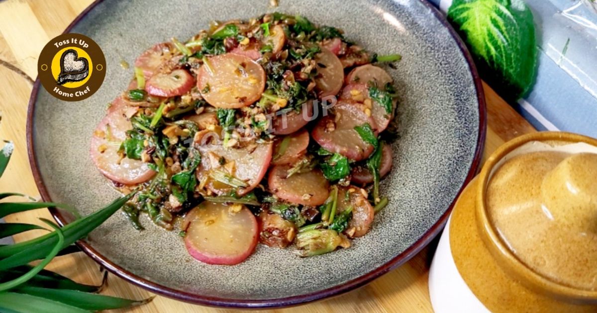Winter Special Red Radish Sabzi With Radish Leaves Mooli Ki Sabzi ...