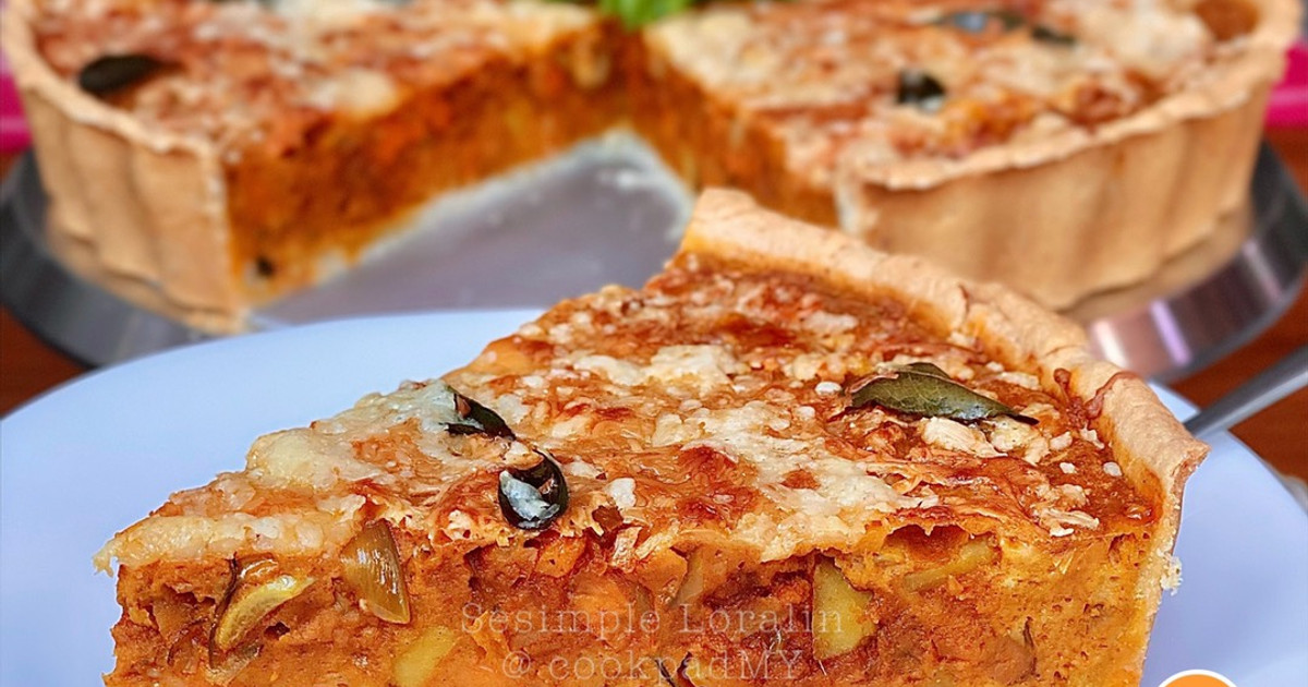 Resipi Quiche Kari Keledek Oren (Pie) oleh Sesimple Loralin - Cookpad