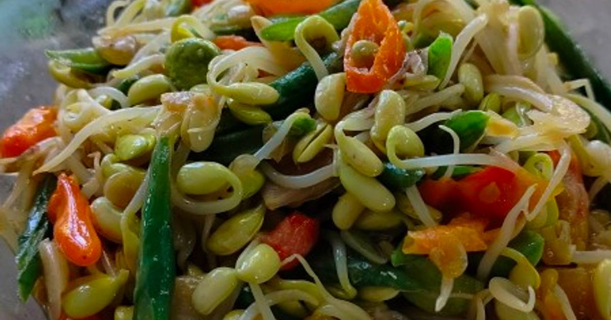 Resep Oseng cambah kedelai + pete oleh Rina Sutianto - Cookpad