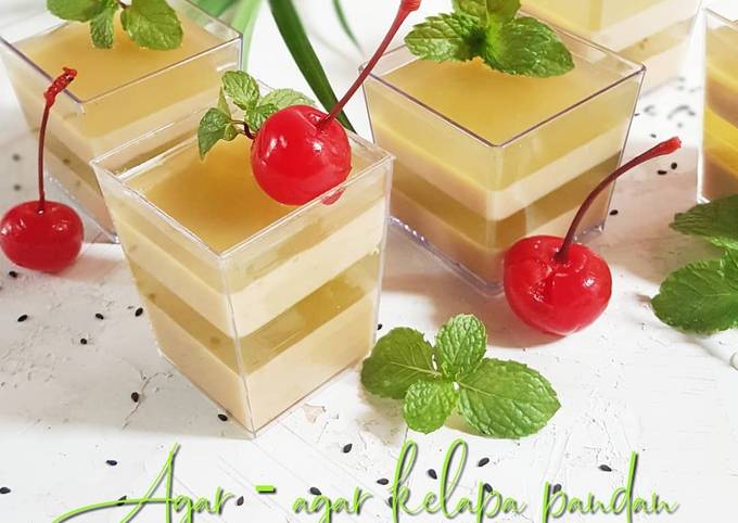 Resipi Agar - agar kelapa pandan oleh Ila Dila - Cookpad