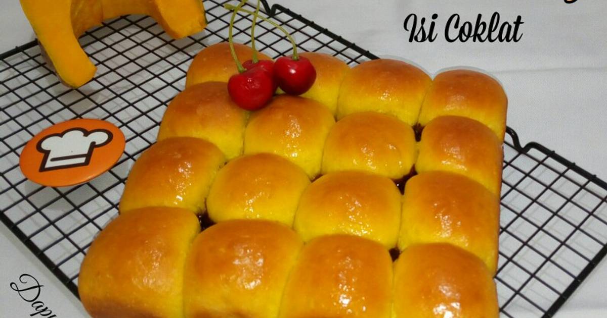 Resep Roti Kasur Labu Kuning Isi Coklat oleh Dapur Dien - Cookpad