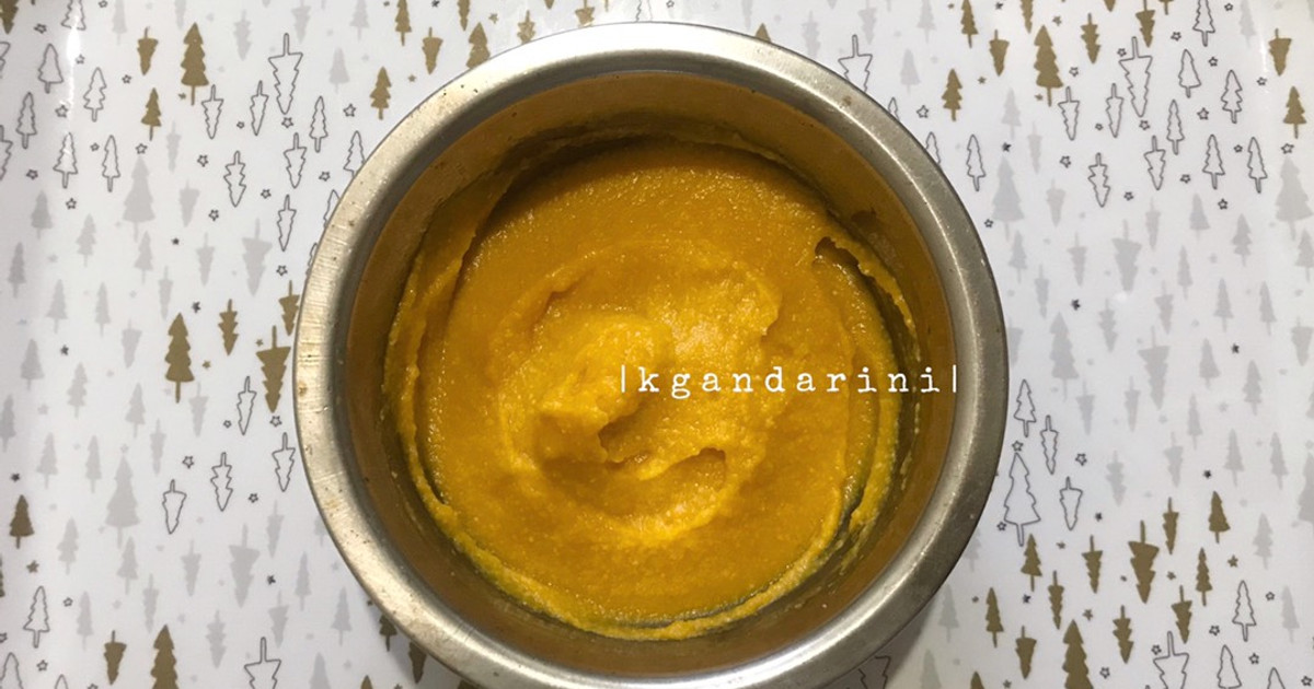 Resep Mpasi 6 Bulan Awal: Bubur Labu Kuning Dan Jagung Manis oleh Ni ...