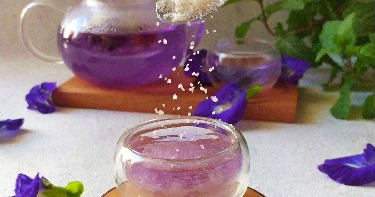 Resep Teh Bunga Telang With Lemon oleh Rahayu Sartika Br. Sembiring - Cookpad