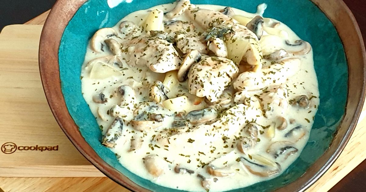 Resep Creme Chicken Mushroom (Ayam Jamur Saus Krim) oleh Heniwatisuma ...
