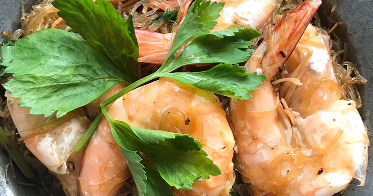 สูตร กุ้งทะเลอบวุ้นเส้น โดย Noy Thitipak - Cookpad
